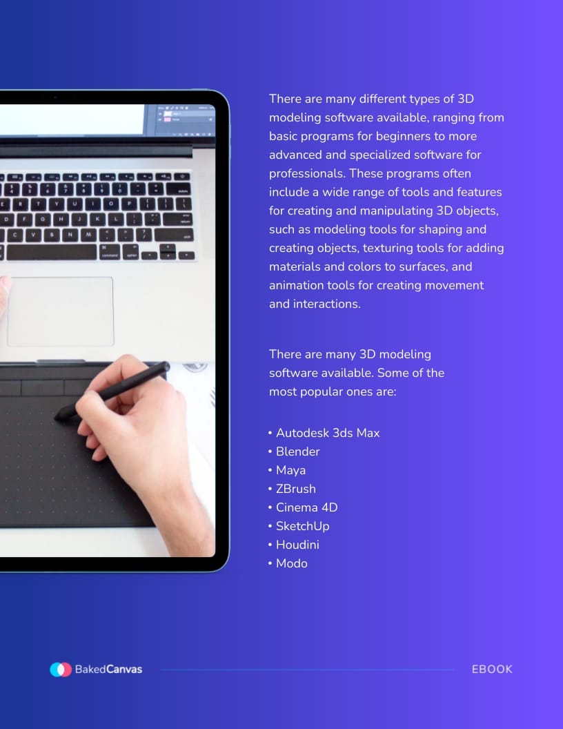 3D Graphics Ebook Template | Visme