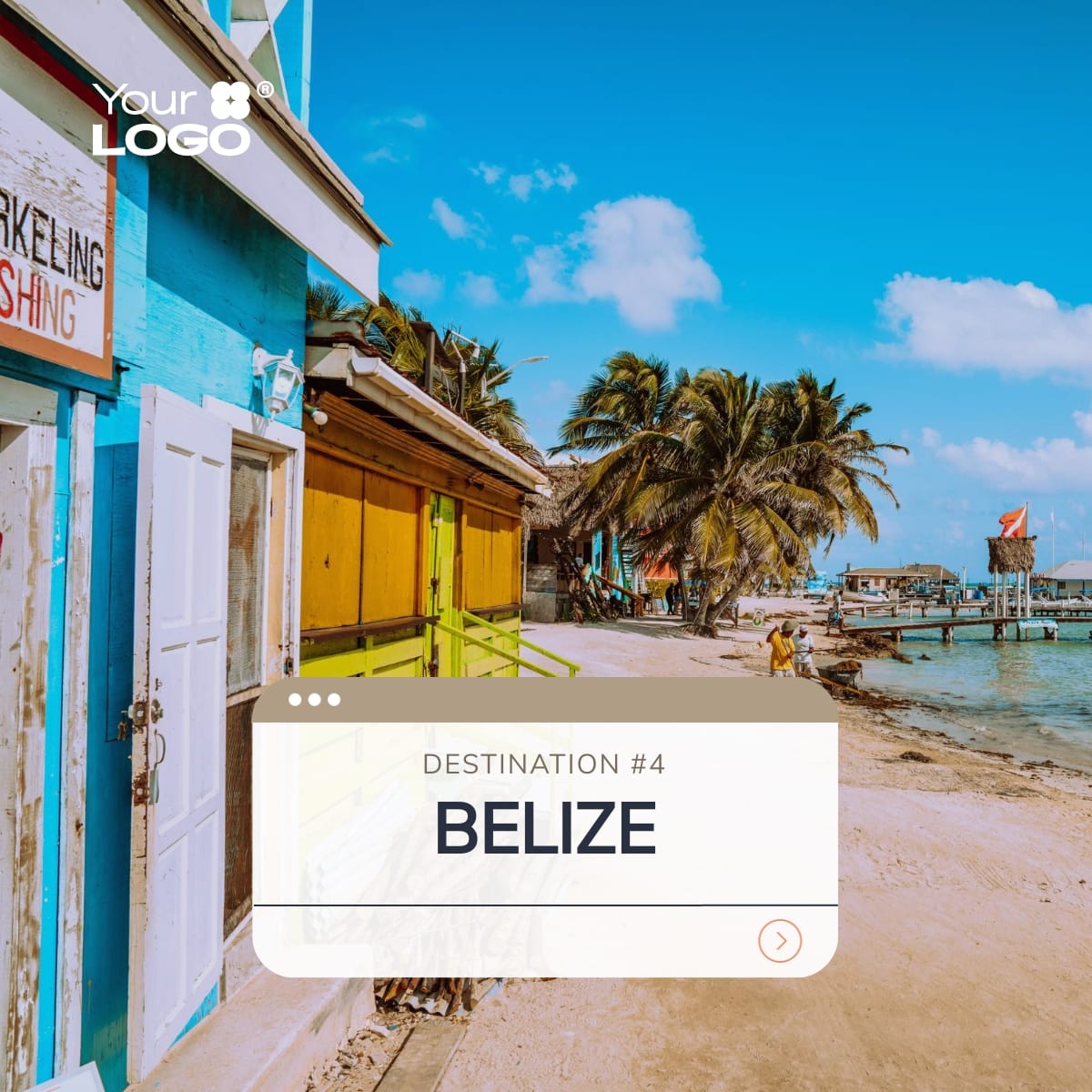 5 Safest Travel Destinations Instagram Carousel Post Template | Visme
