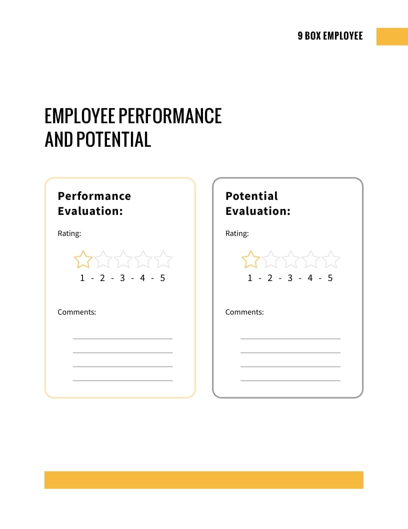 9 Box Employee Evaluation Template | Visme