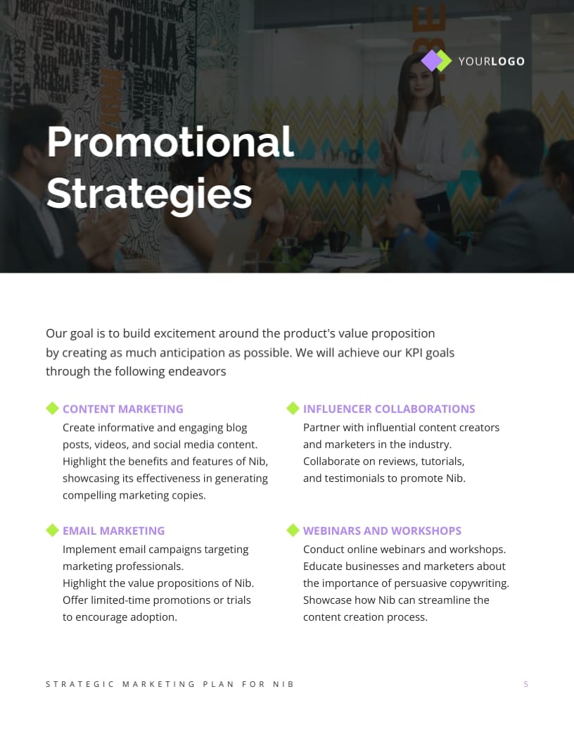 AI Tech Strategic Marketing Plan Template | Visme