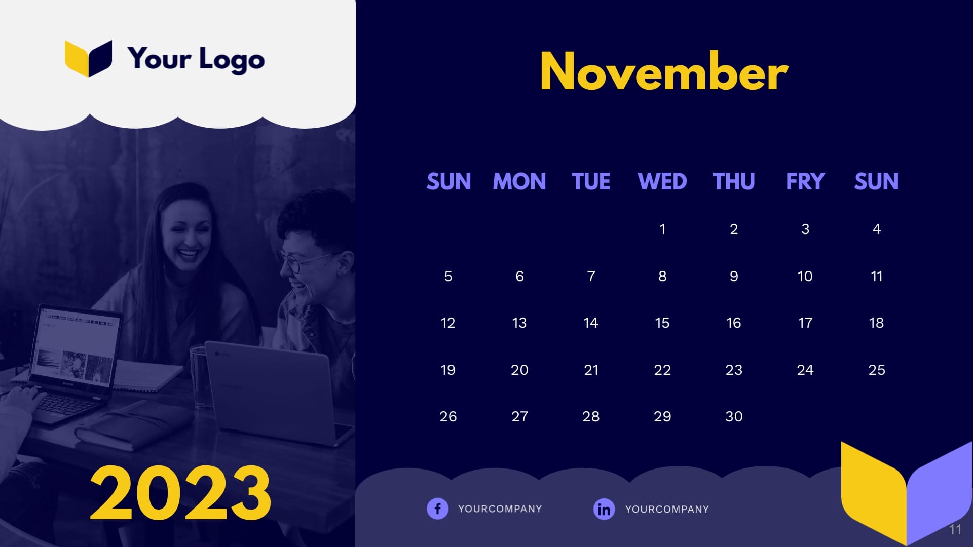 Accounting Firm Calendar Template | Visme