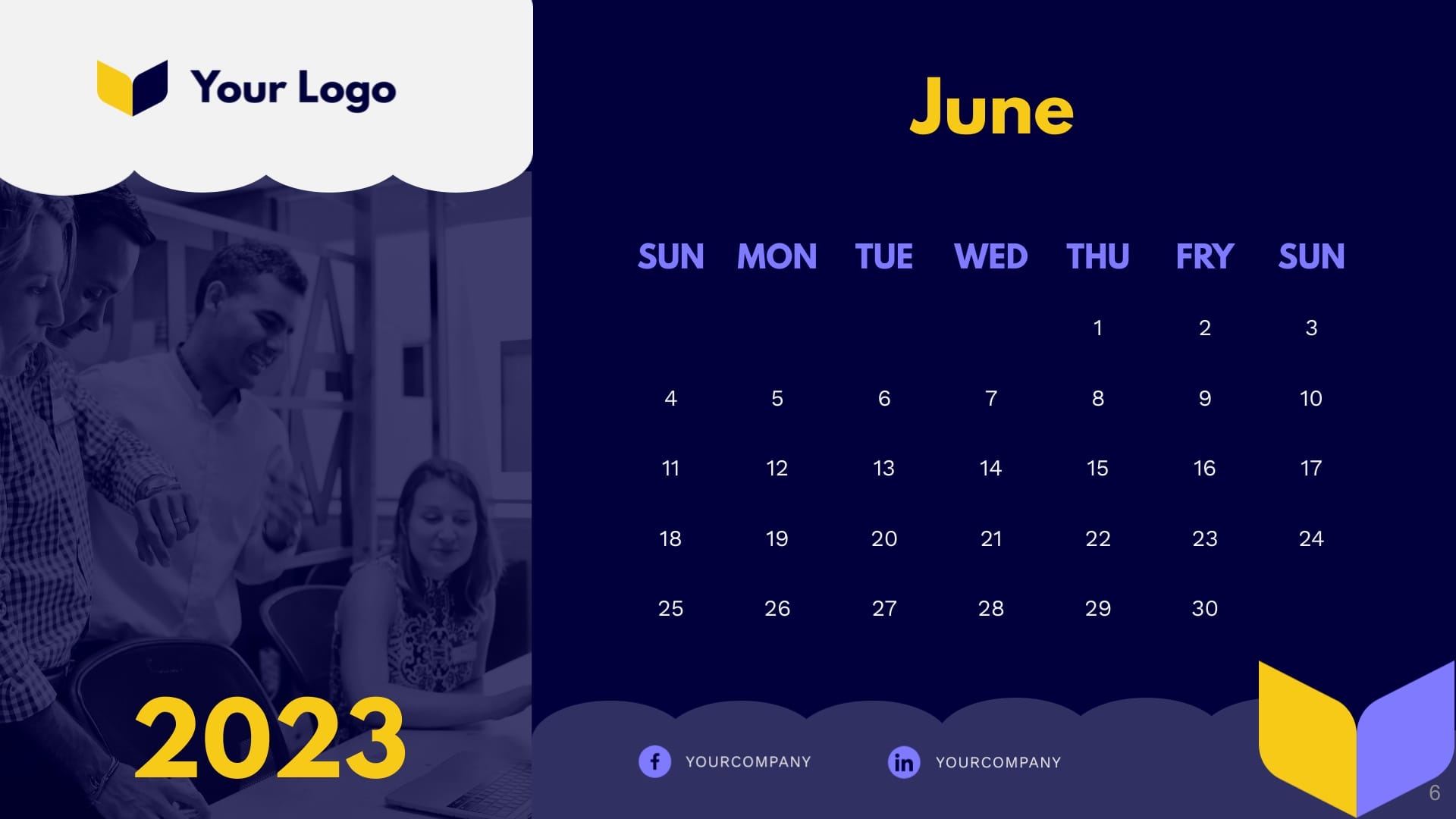 Accounting Firm Calendar Template | Visme