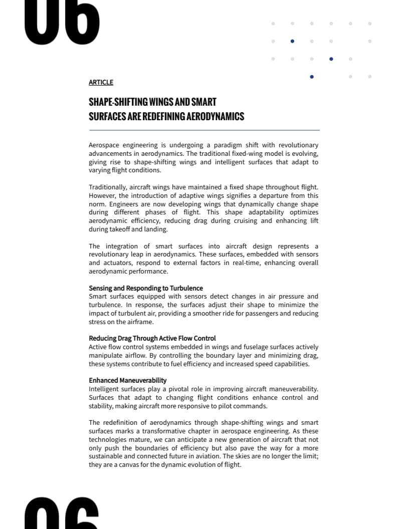 Aerospace Engineering Magazine Template | Visme