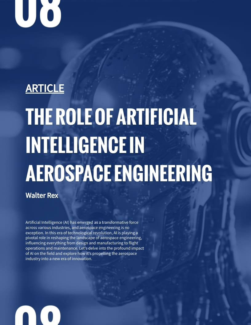 Aerospace Engineering Magazine Template | Visme
