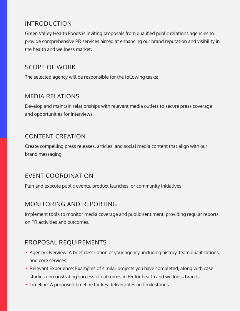 Agency RFP Template | Visme