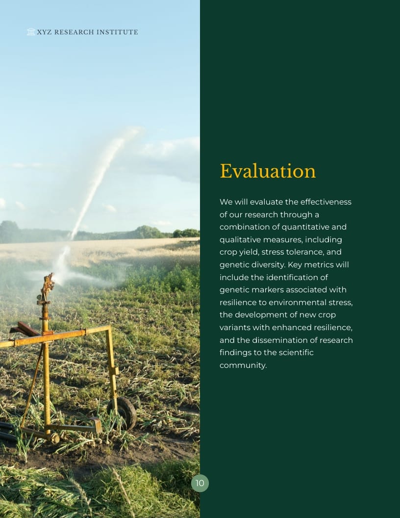 Agricultural Research Grant Proposal Template | Visme