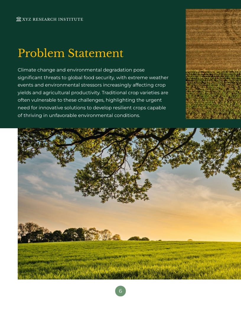 Agricultural Research Grant Proposal Template | Visme