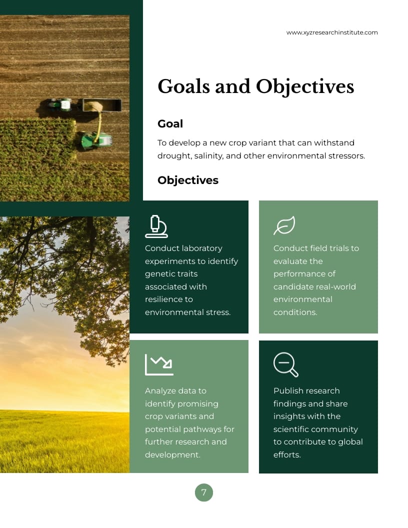 Agricultural Research Grant Proposal Template | Visme