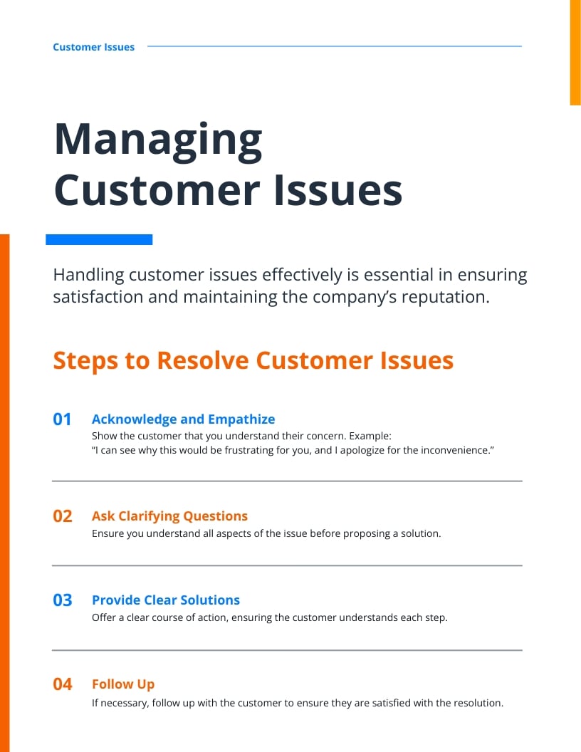 Amazon Customer Service Training Manual Template | Visme