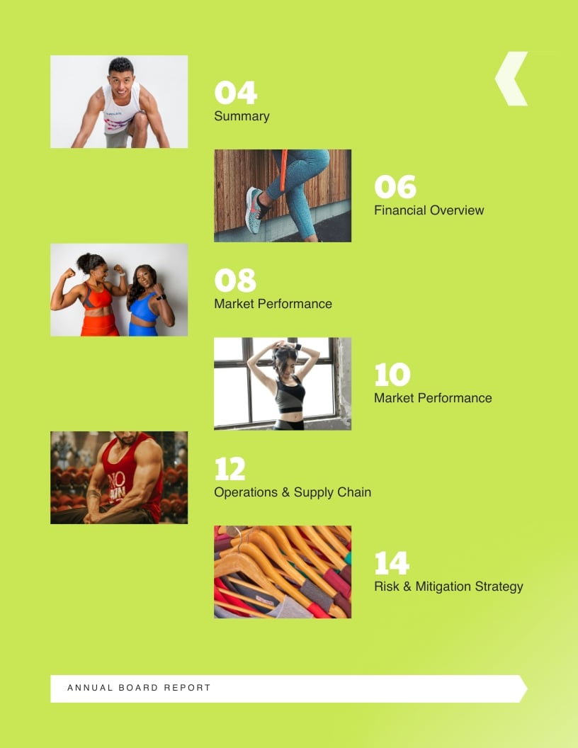 Annual Board Report Template | Visme
