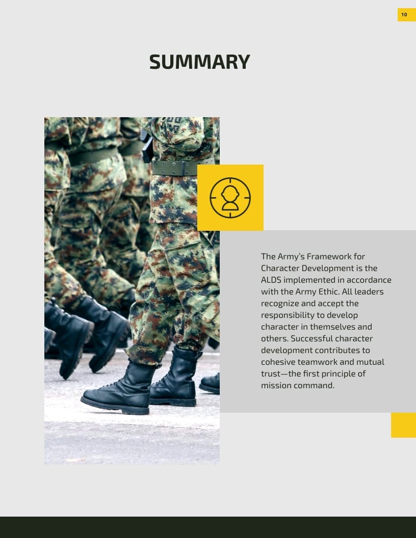 Army White Paper Template Visme