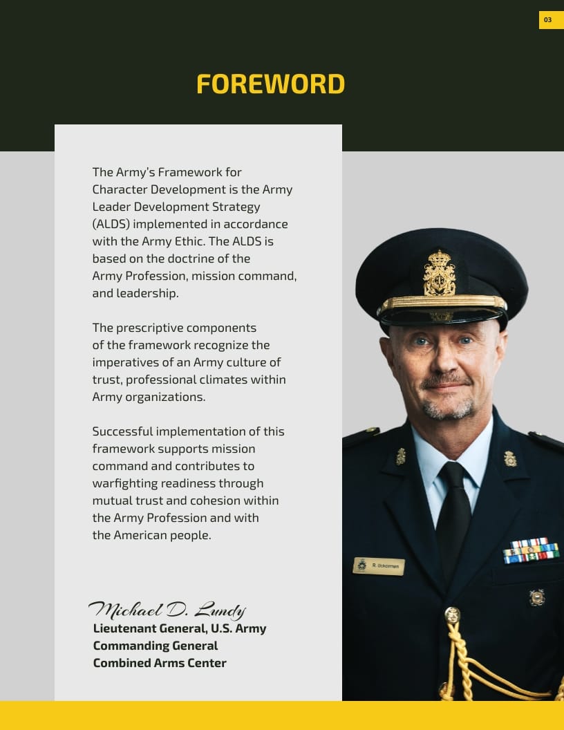 Army White Paper Template Visme