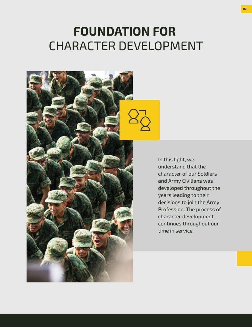Army White Paper Template Visme