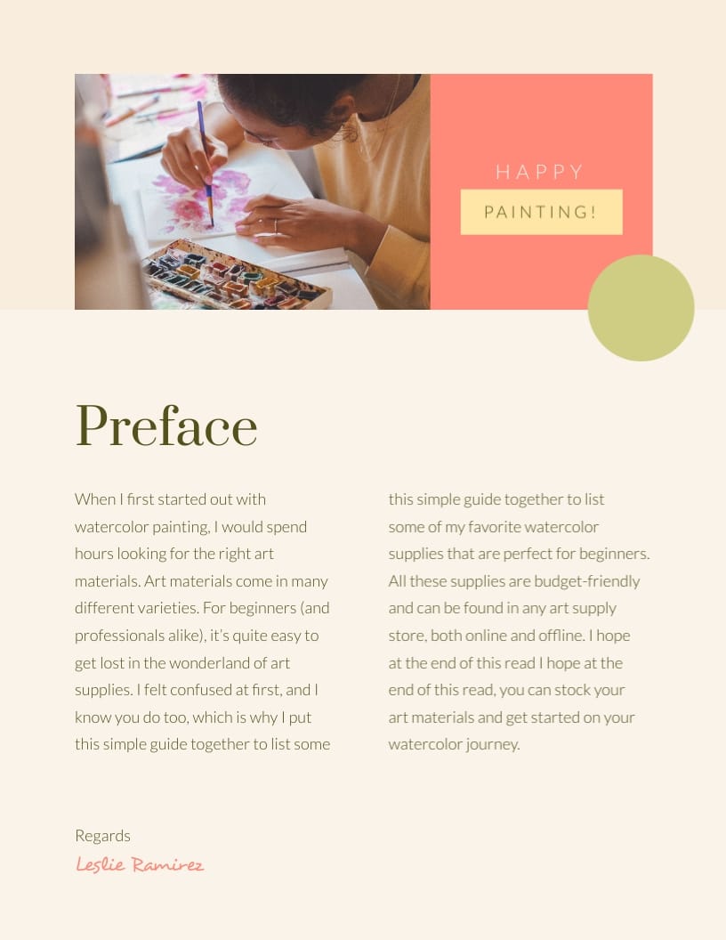 Art Ebook Template | Visme