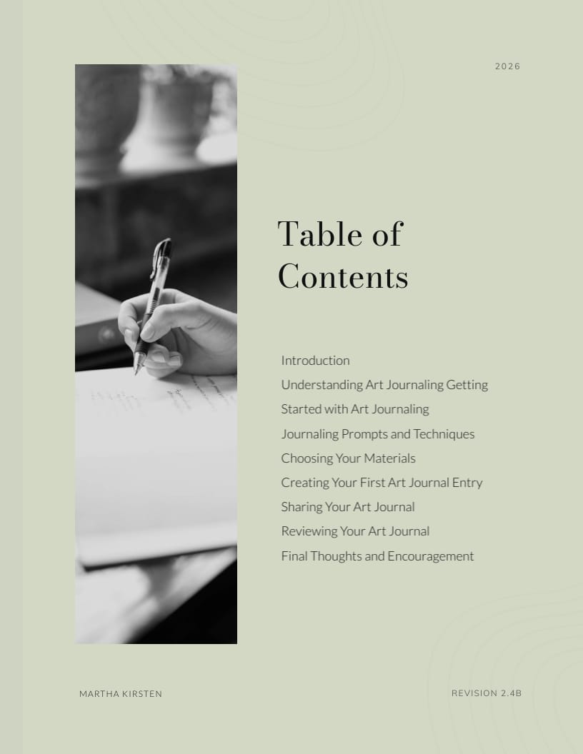 Art Journaling Workbook Template | Visme