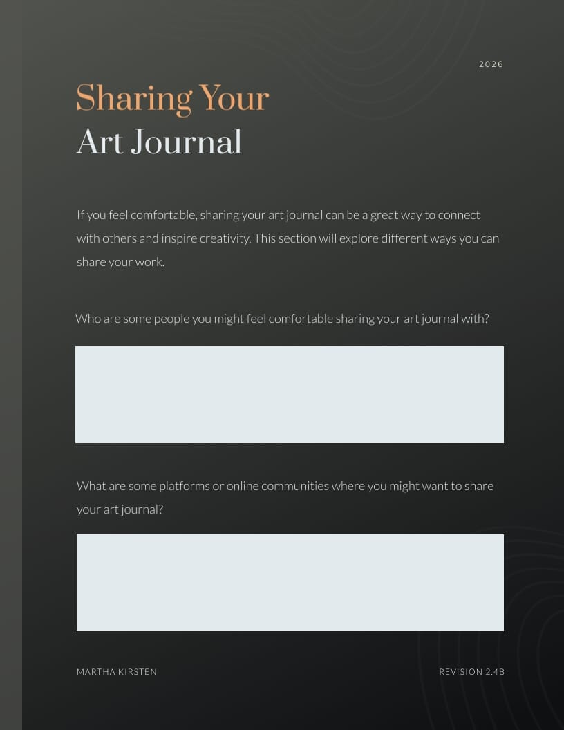 Art Journaling Workbook Template | Visme