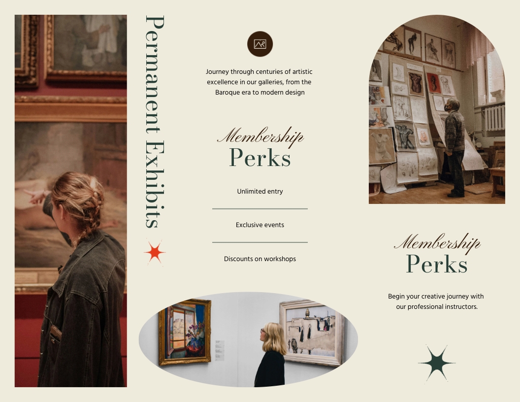 Art Museum Brochure Template | Visme