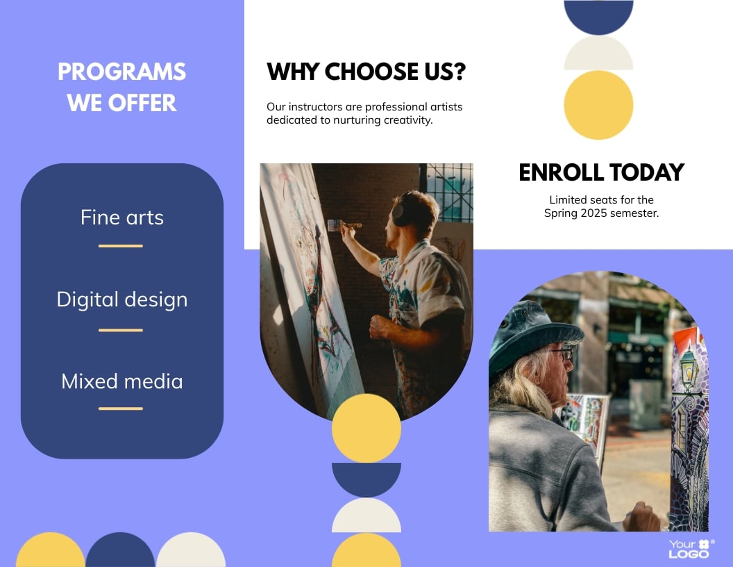 Art School Brochure Template | Visme