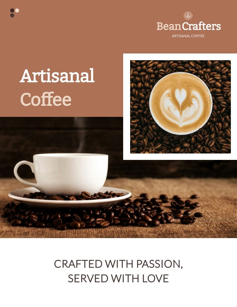 Artisanal Coffee Roaster Press Kit Template | Visme