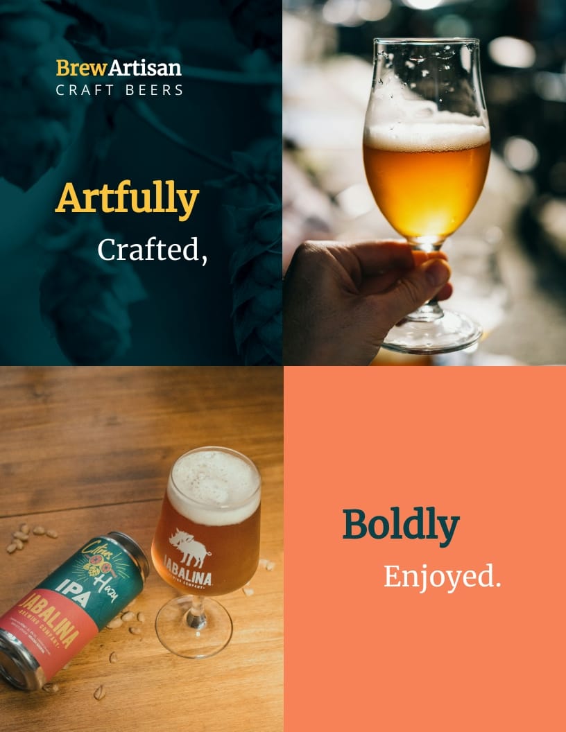 Artisanal Craft Brewery Press Kit Template | Visme