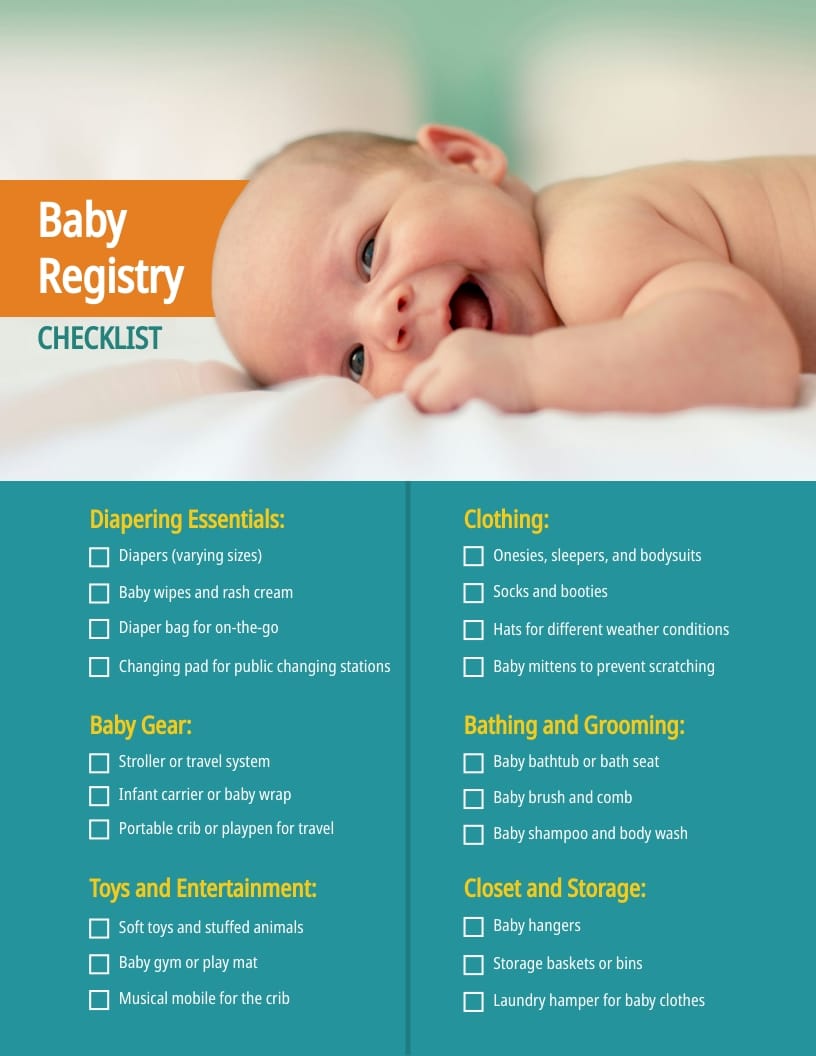 Baby Registry Checklist Template | Visme
