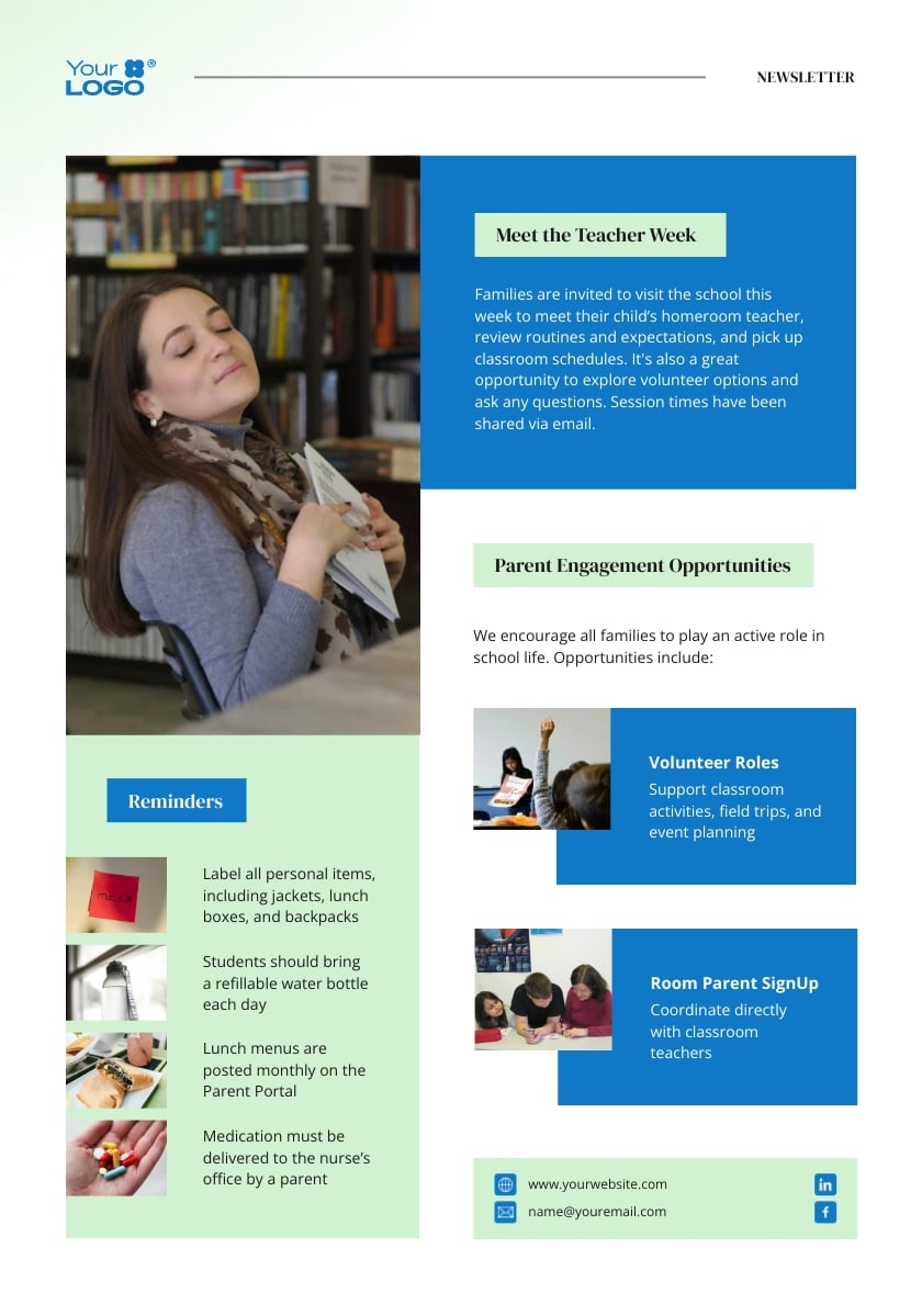 Back To School Newsletter For Parents Template | Visme