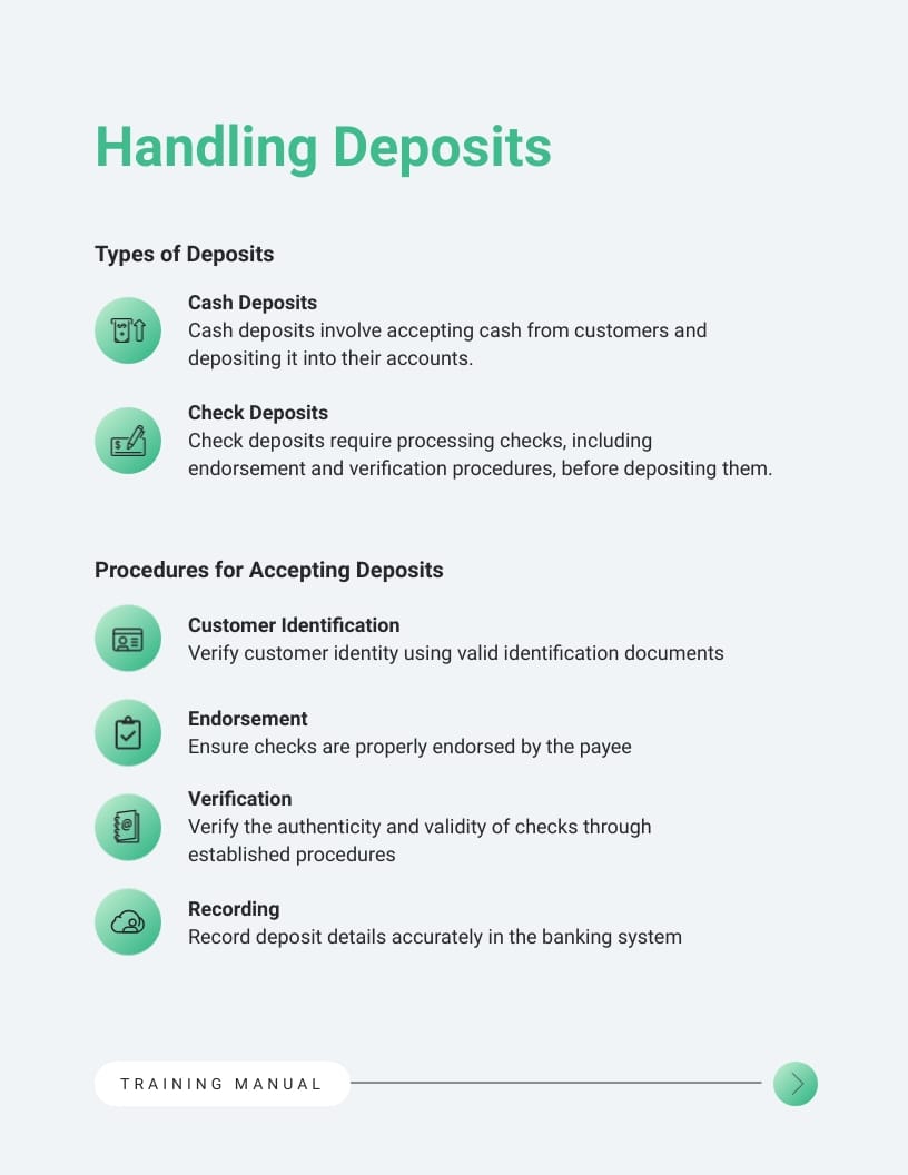 Bank Employee Training Manual Template | Visme