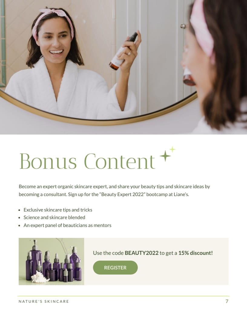 Beauty Skincare Ebook Template | Visme