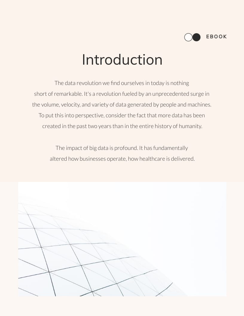 Big Data Ebook Template | Visme