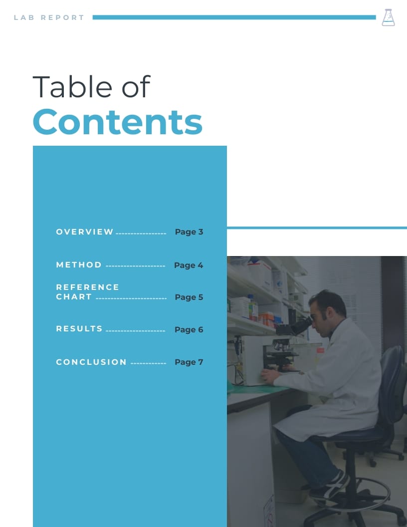 Blue Tone Lab Report Template | Visme