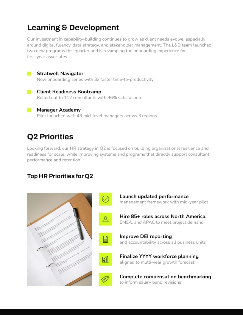 Board HR Report Template | Visme