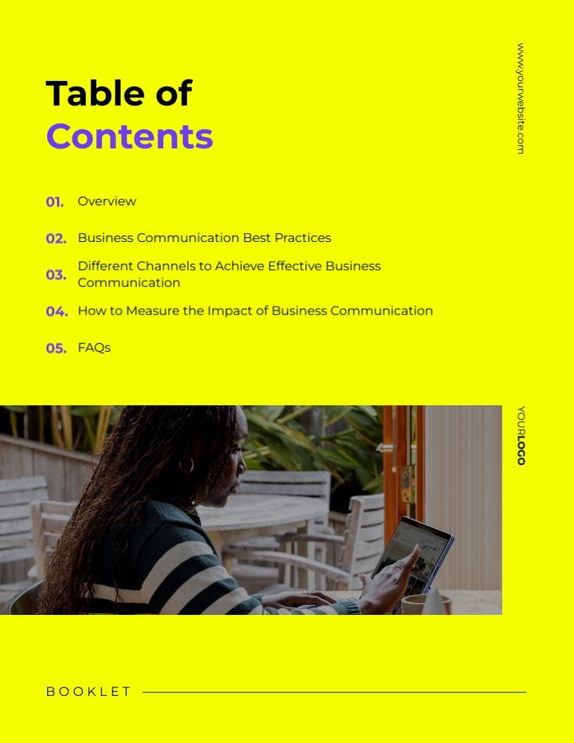Business Communication Booklet Template | Visme