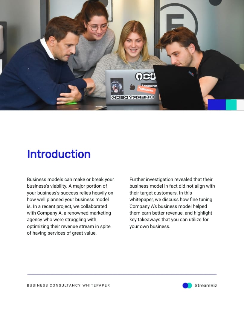 Business Consultancy Whitepaper Template | Visme