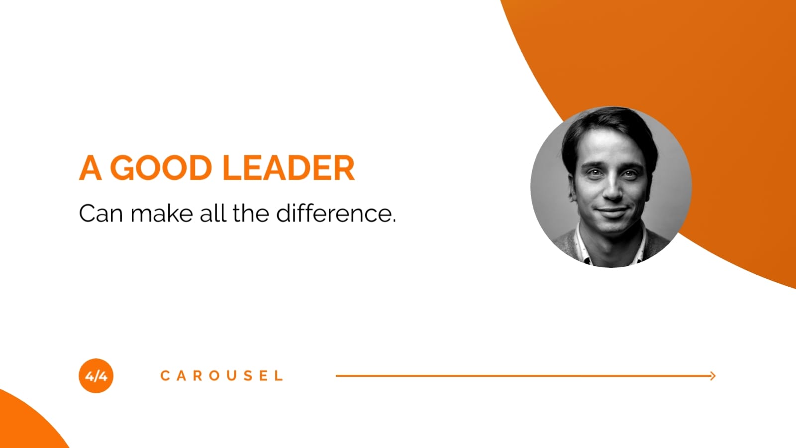 Business Leadership Twitter Carousel Post Template | Visme