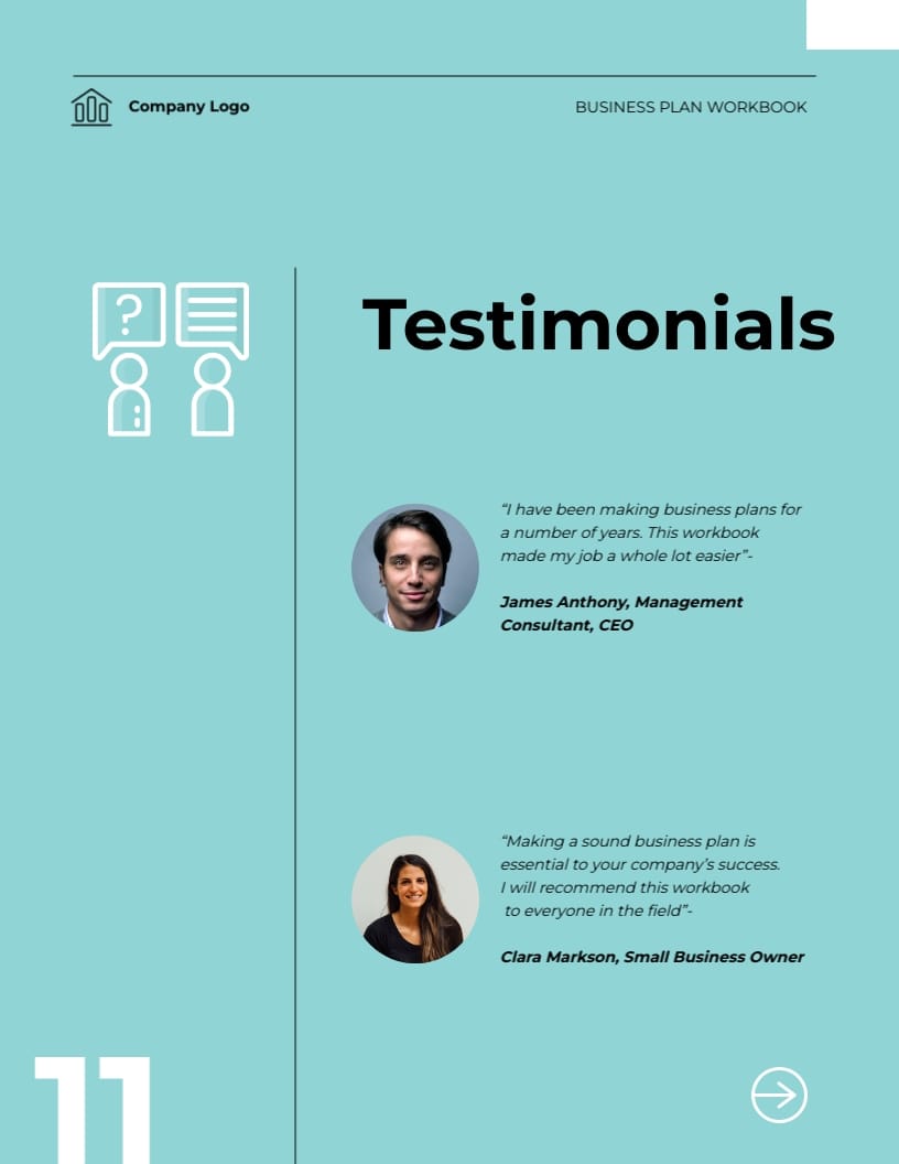 Business Plan Workbook Template | Visme