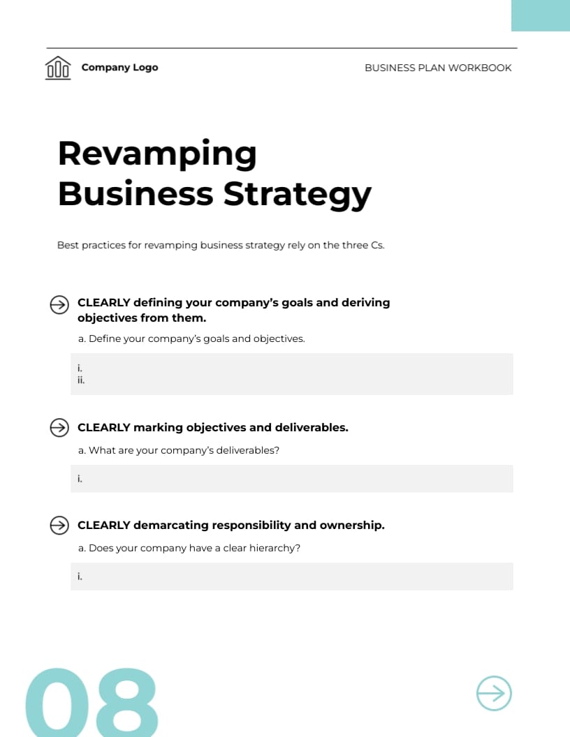 Business Plan Workbook Template | Visme