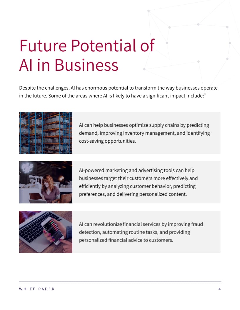 Business Technology White Paper Template | Visme