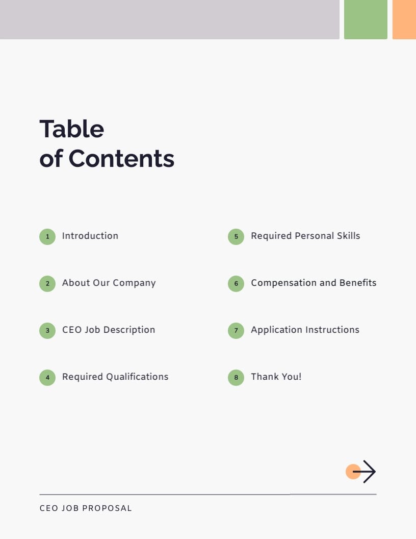 CEO Job Proposal Template | Visme
