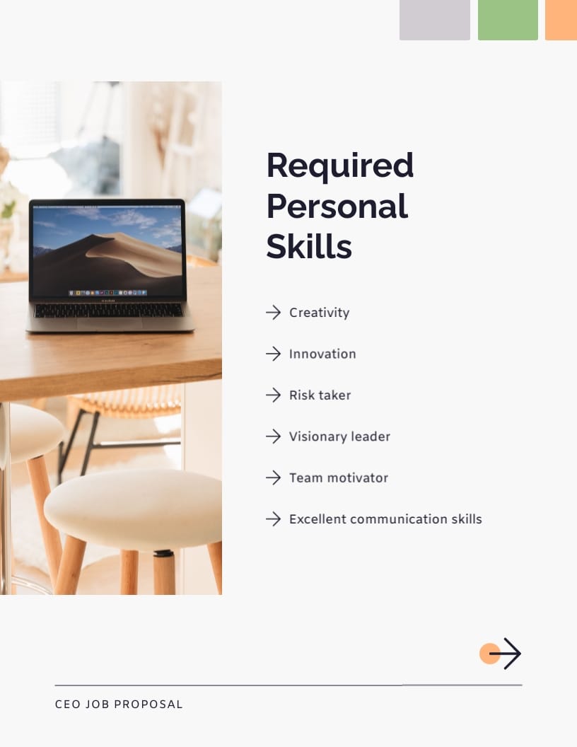 CEO Job Proposal Template | Visme