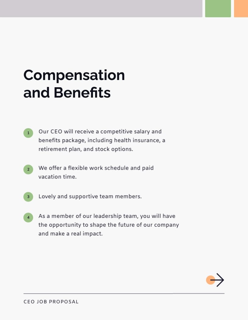CEO Job Proposal Template | Visme