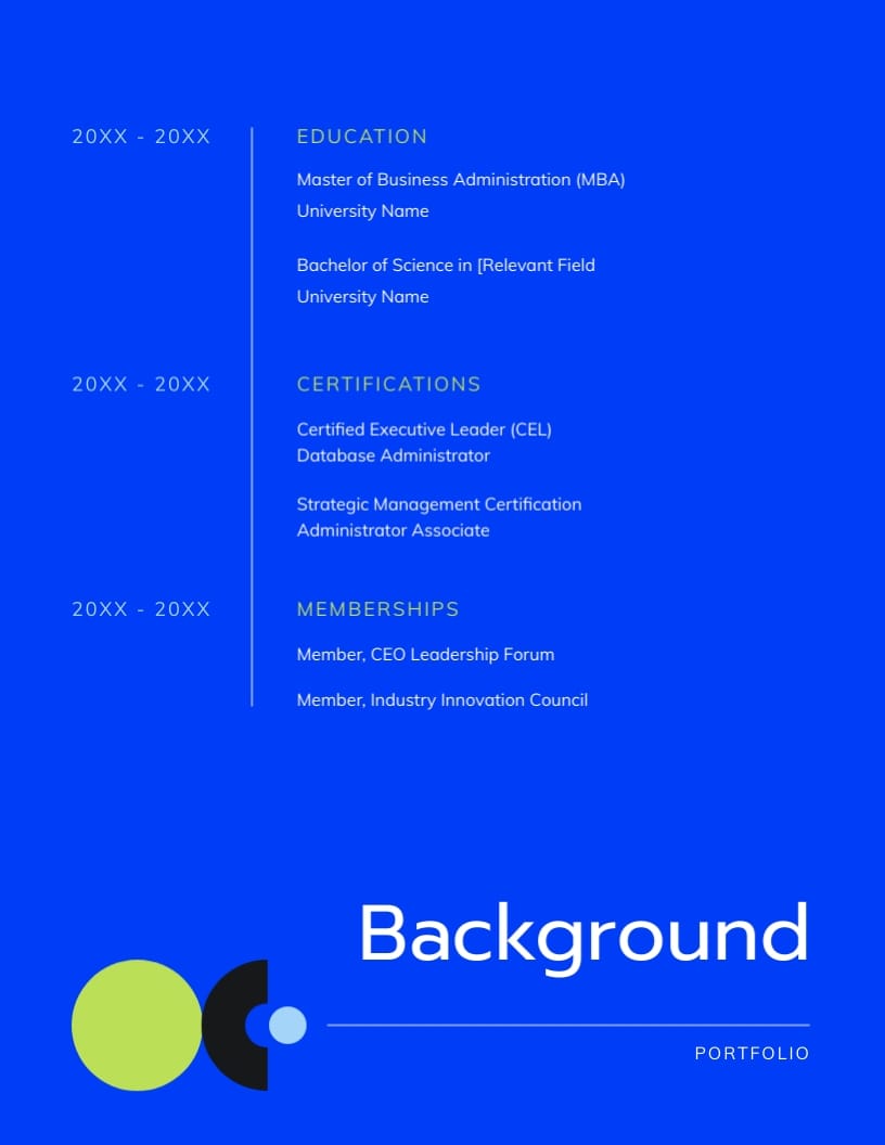 CEO Portfolio Template | Visme