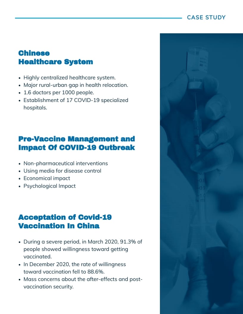 COVID 19 Vaccination in China Case Study Template | Visme