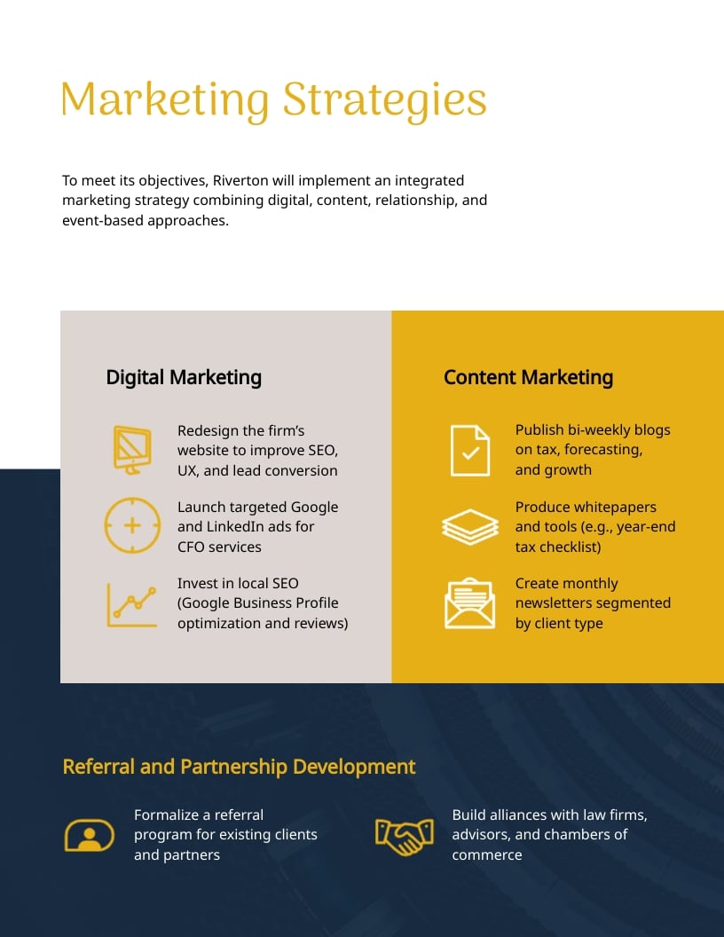 CPA Firm Marketing Plan Template | Visme