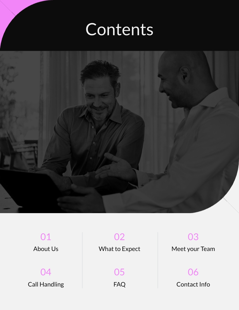 Call Center Training Manual Template | Visme