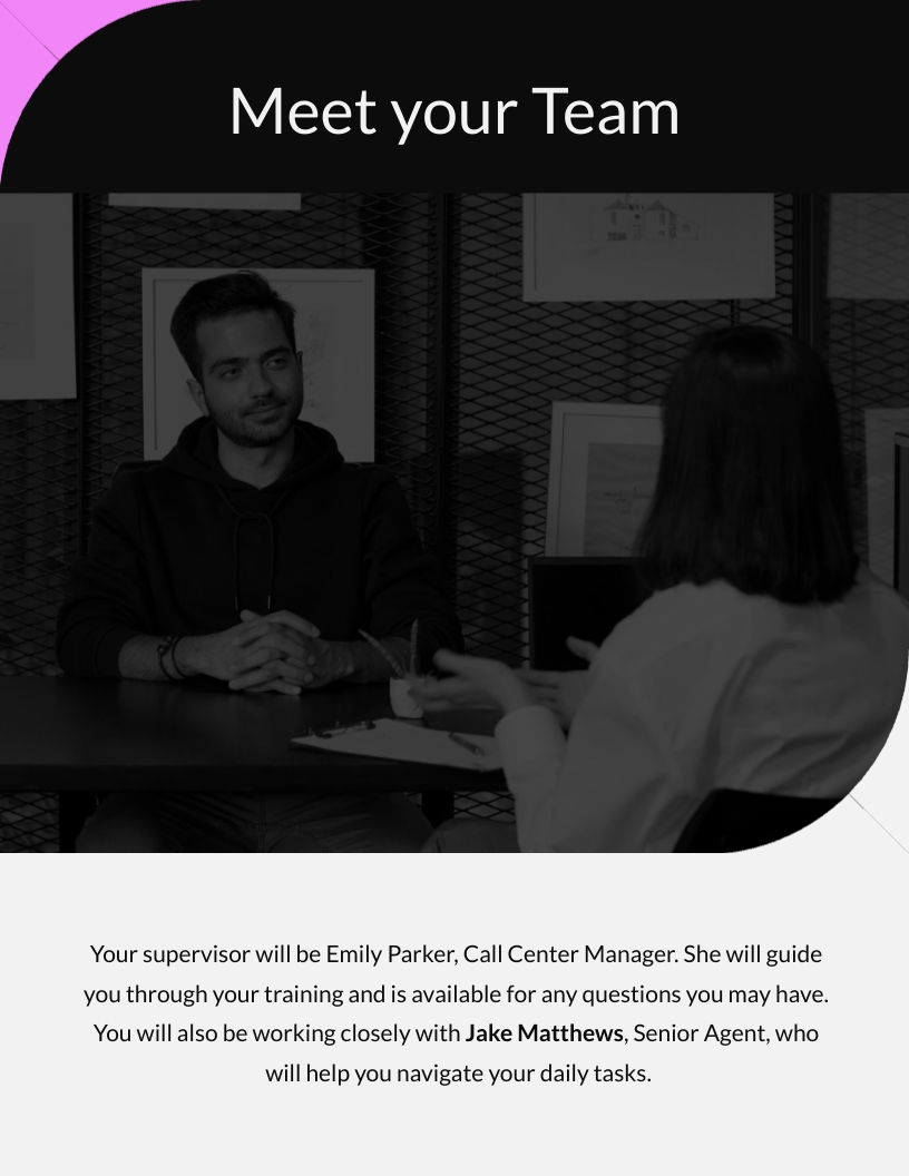 Call Center Training Manual Template | Visme