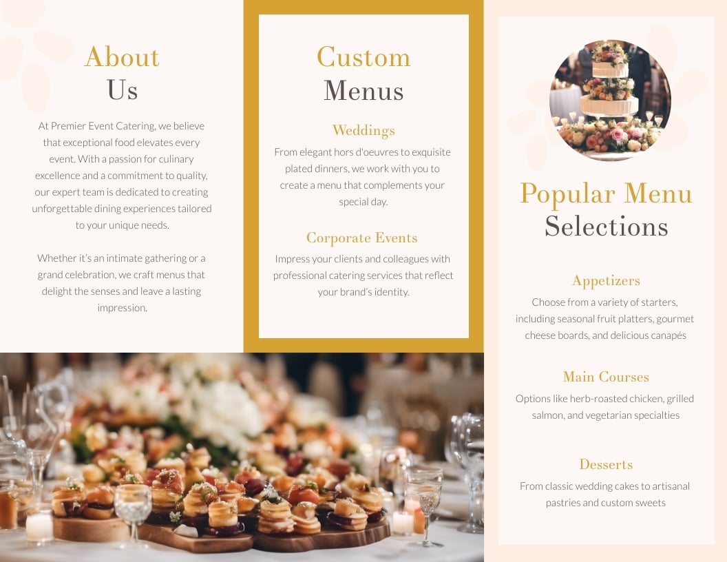 Catering Menu Brochure Template | Visme