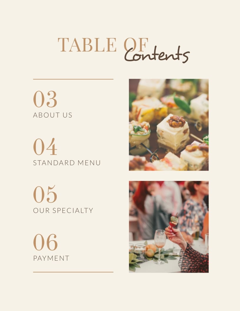 Catering Proposal Template | Visme