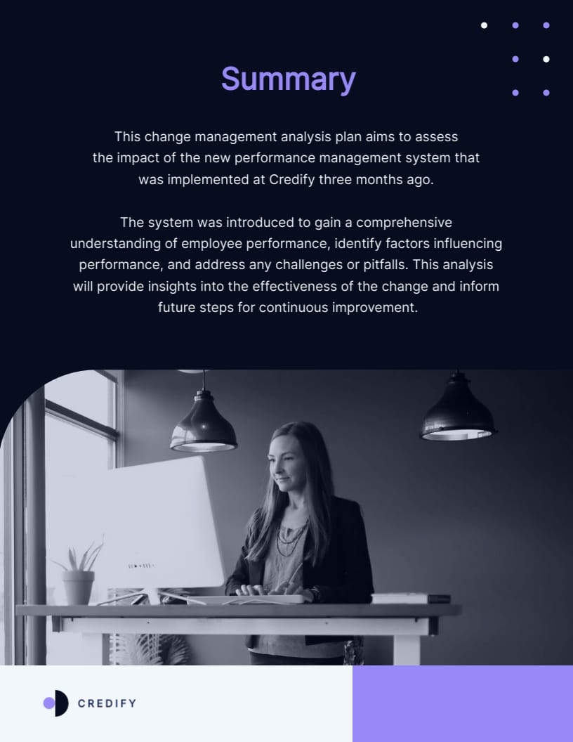 Change Management Analysis Plan Template | Visme