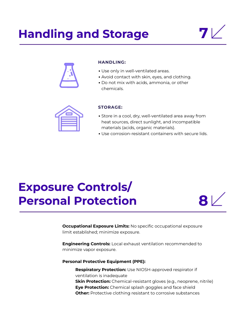 Chemical Safety Data Sheet Template | Visme
