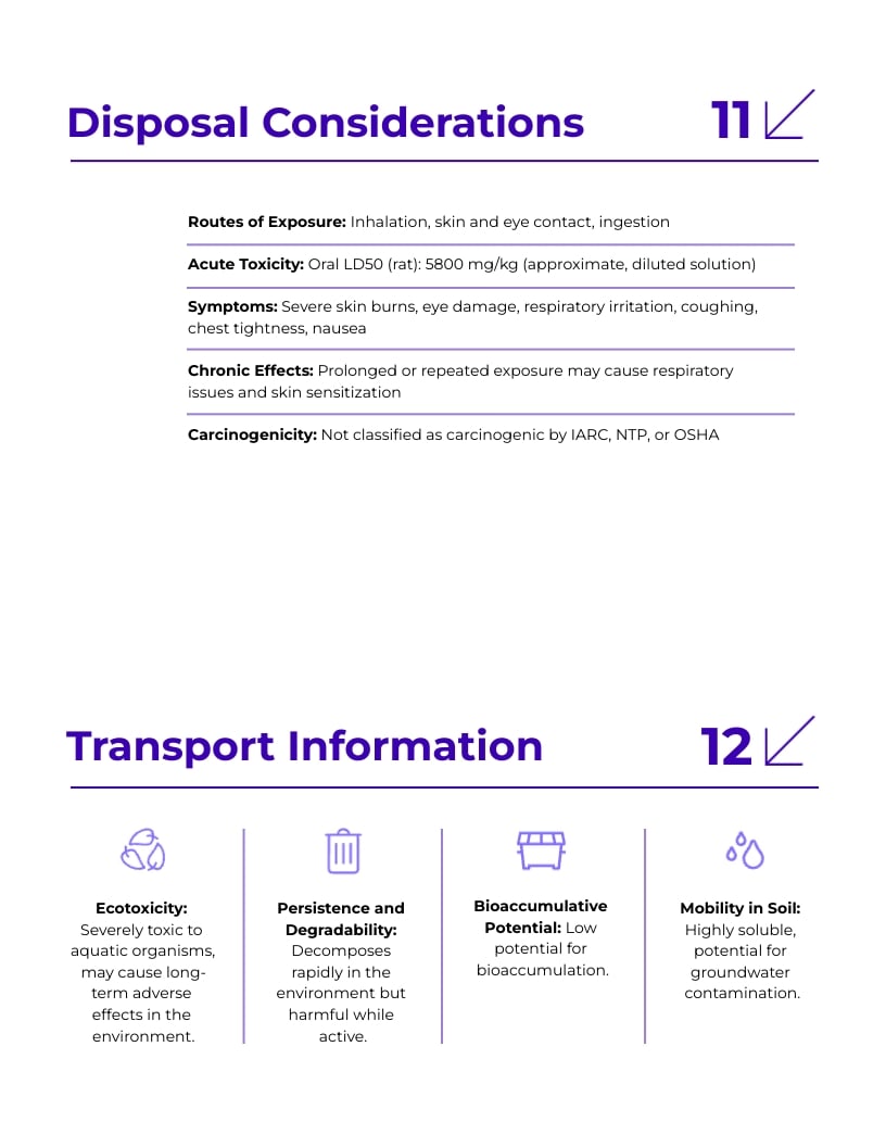 Chemical Safety Data Sheet Template | Visme